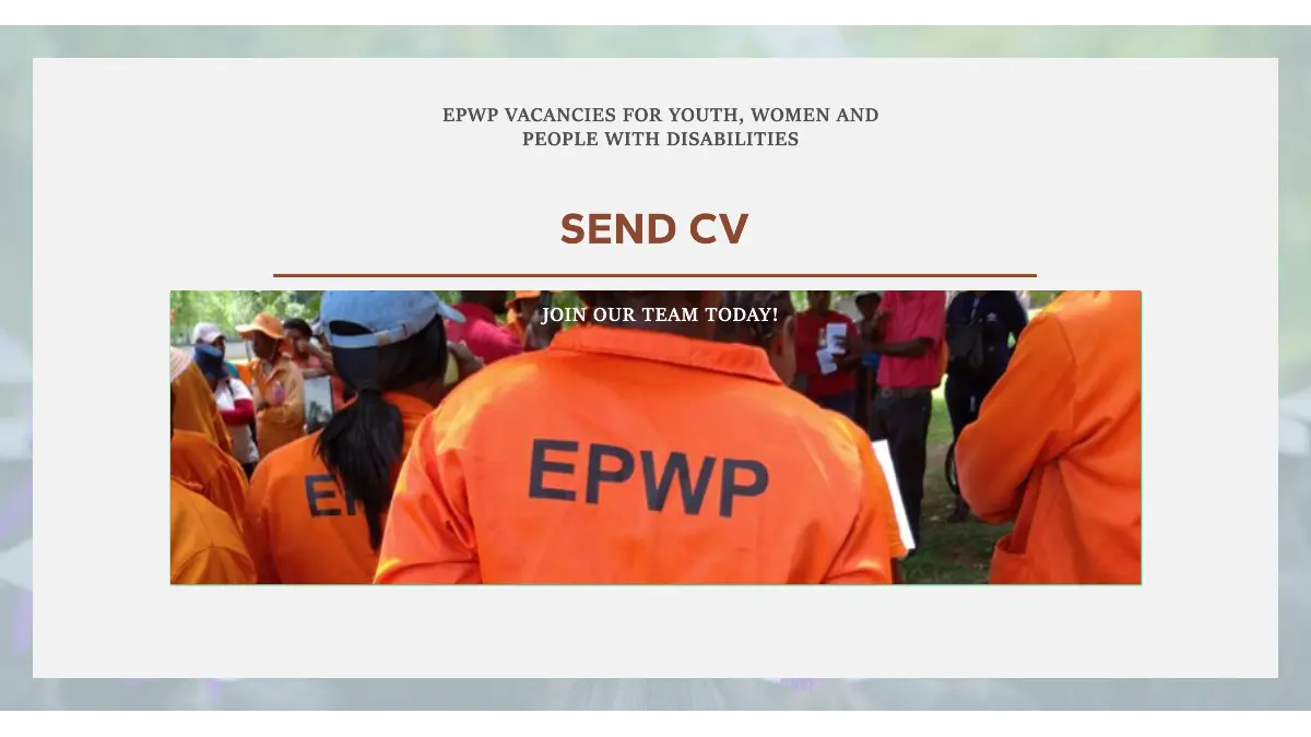 EPWP General Worker Vacancies: Apply With Grade 10 (R140.85 Per Day)