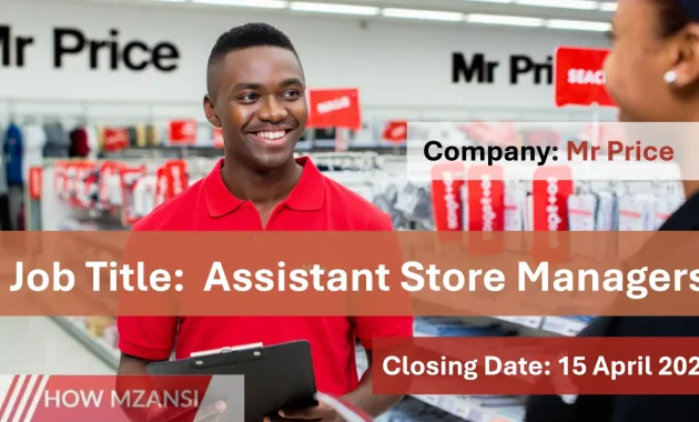Mr Price Is Hiring Assistant Store Managers