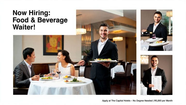 R5,000 Monthly Waiter Jobs At The Capital Hotels – No Fancy Degree ...