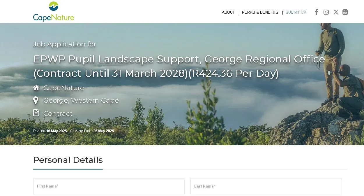 Get Paid R420/Day: Apply Now For EPWP Pupil Landscape Support Jobs ...